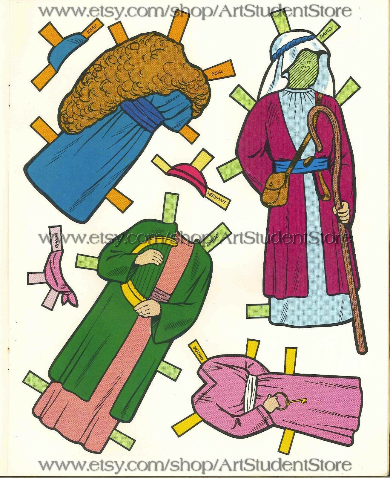 Pdf Printable Digital Vintage Paper Dolls Bible Children - Etsy