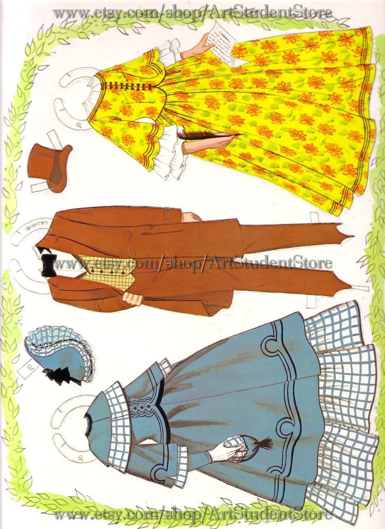 Pdf Printable Digital, Vintage Paper Dolls Little Women - Etsy