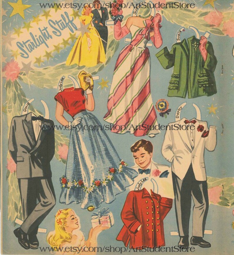 Printable Pdf Vintage Paper Movie Starlets 1946 | Etsy
