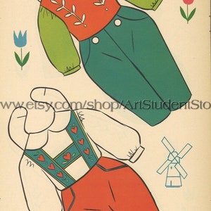 Vintage Paper Doll Dutch Treat, Pdf Instant - Etsy