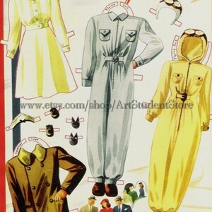 Digital Paper Dolls Download Pdf,retro Airliner Pilot and Stewardess - Etsy