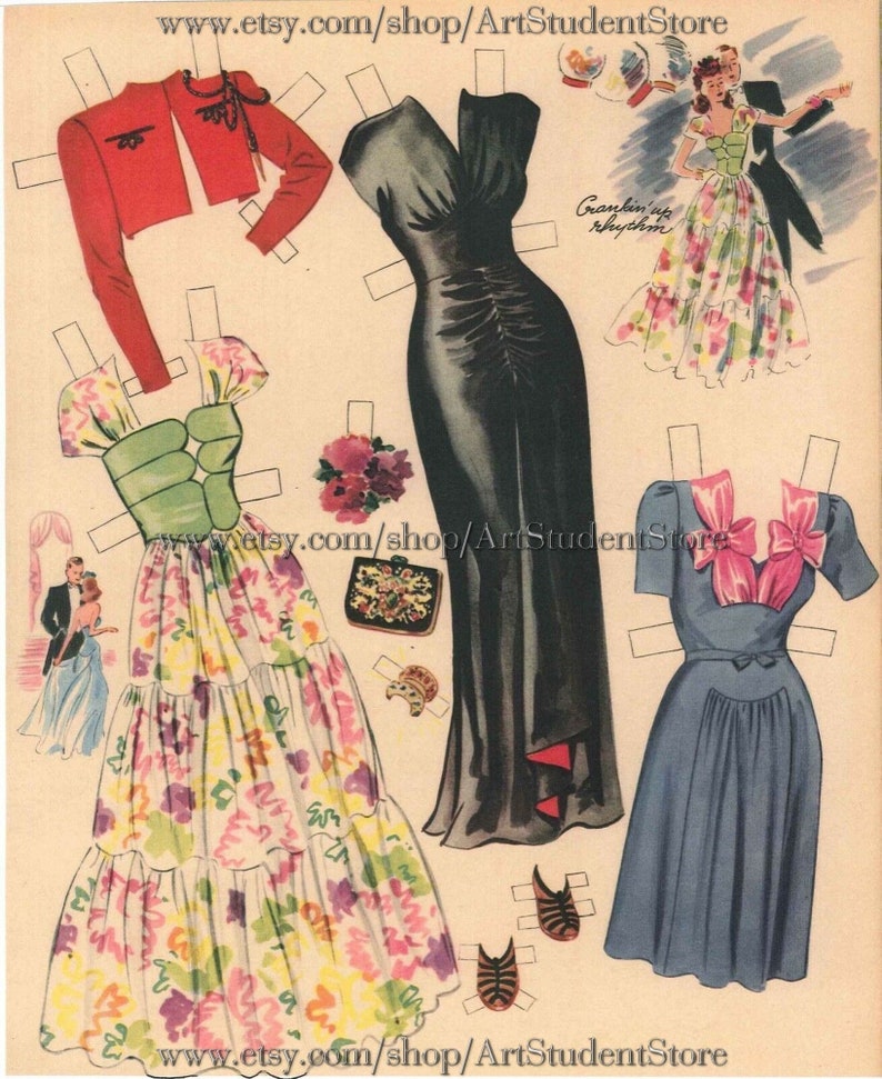 Retro Paper Dolls, Bob Hope Lamour Paper Doll 1942 - Etsy