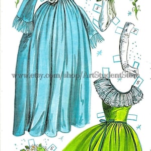 Pdf Printable Digital, Vintage Paper Dolls Prom Time - Etsy