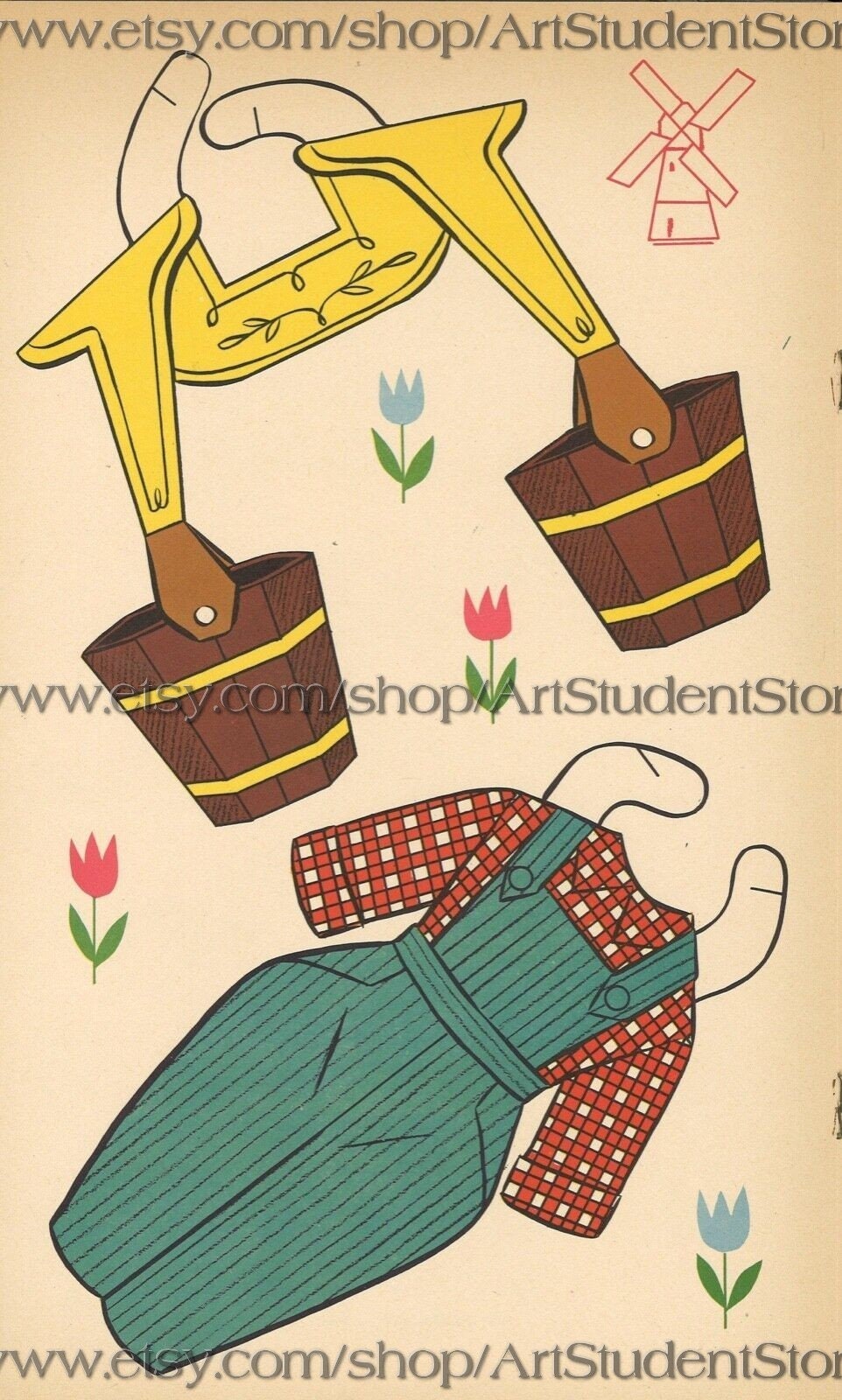 Vintage Paper Doll Dutch Treat, Pdf Instant - Etsy