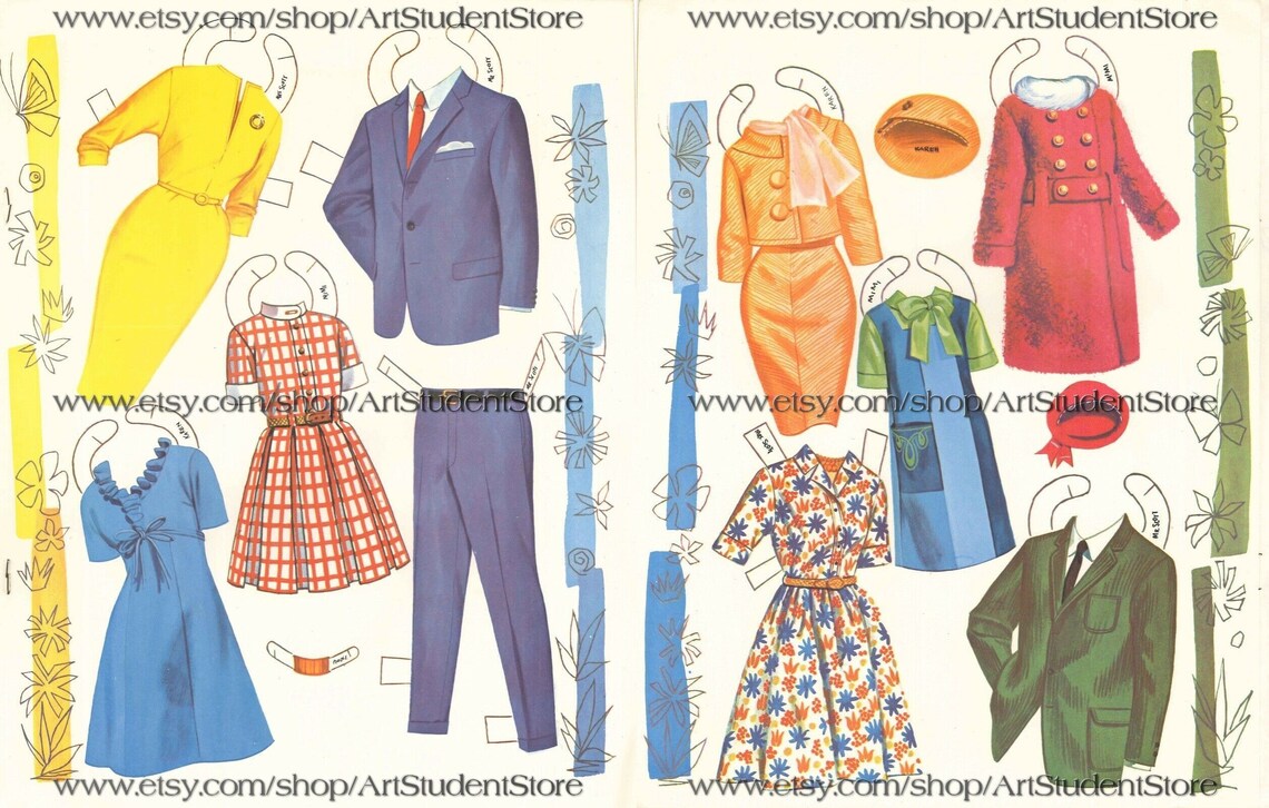 Pdf Instant Digital Vintage Karen Paper Dolls 90 Bristol | Etsy