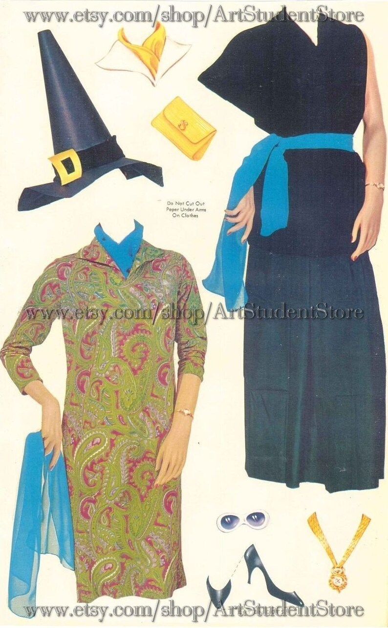 Pdf Printable Digital, Vintage Paper Dolls Bewitched - Etsy