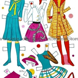 Printable Digital Pdf, Instant Vintage Paper Dolls World of Barbie 1971 - Etsy