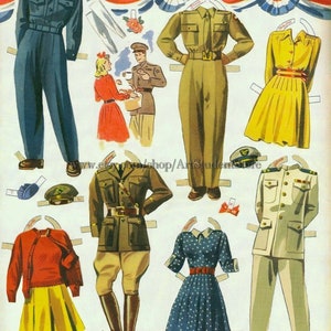 Pdf Printable Digital, Vintage Paper Dolls Soldiers and Sailors House ...