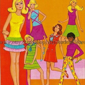 Printable Digital Pdf, Instant Vintage Paper Dolls World of Barbie 1971 - Etsy