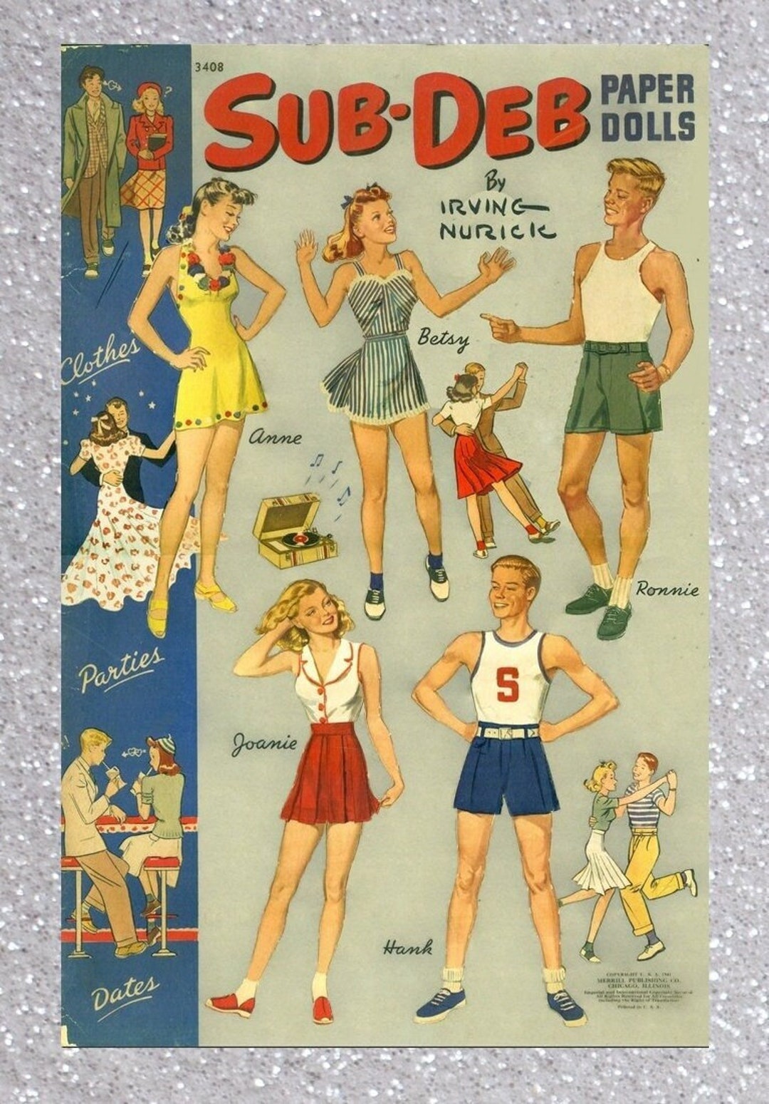 Pdf Instant, Vintage Paper Dolls Sub Debs Teenage Life - Etsy
