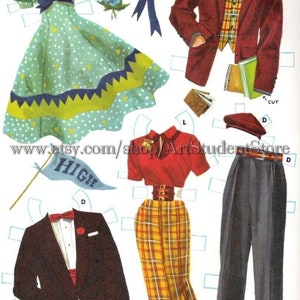 Pdf Instant Digital, Vintage Paper Dolls Pink Prom Twins - Etsy