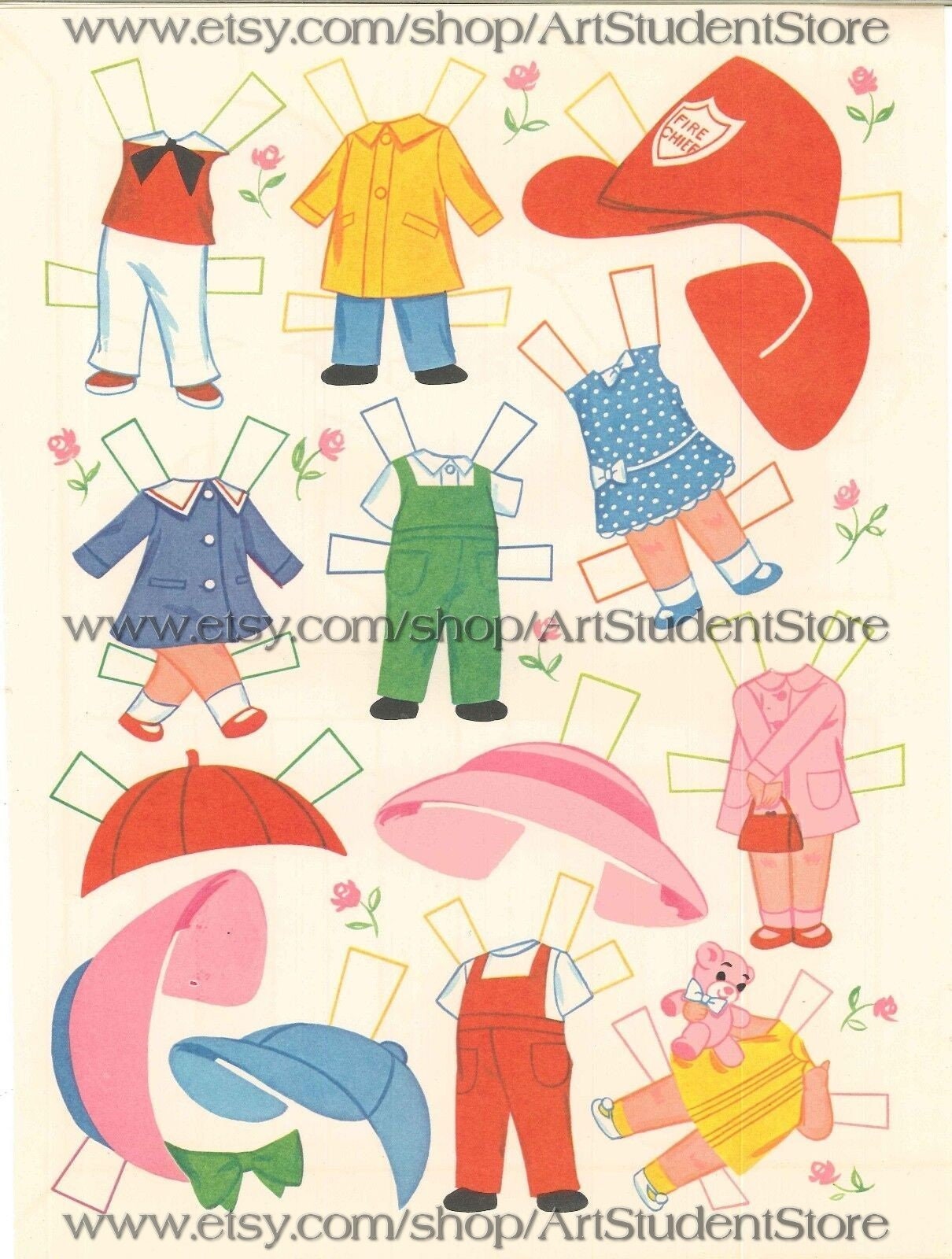 Pdf Printable Digital Vintage Paper Dolls Liddle Kiddles 1966 - Etsy
