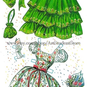 Pdf Printable Digital, Vintage Paper Dolls Prom Time - Etsy