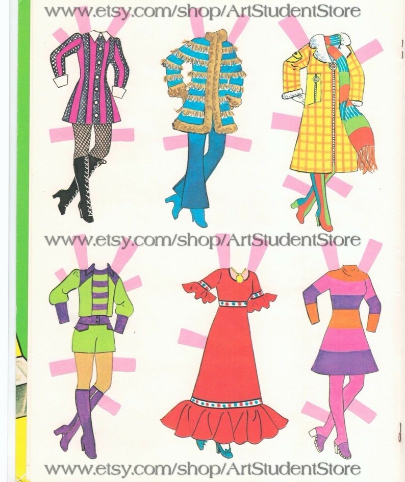 Pdf Instant Digital Vintage Paper Dolls Dawn Friends 1972 - Etsy