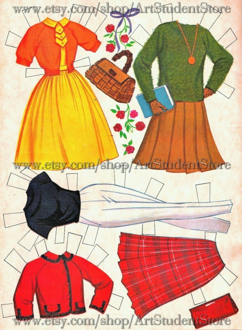 Pdf Printable Digital Vintage Paper Dolls Miss World - Etsy