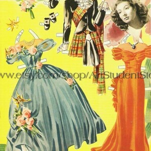 Retro Paper Dolls, Vintage Paper Dolls Greer Garson - Etsy