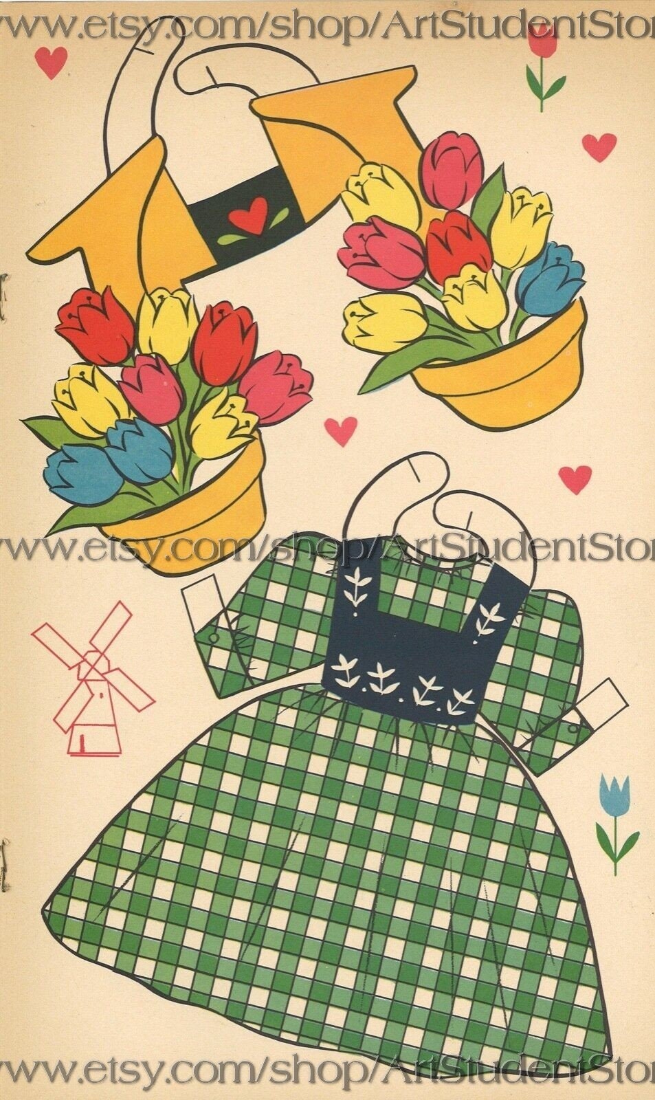 Vintage Paper Doll Dutch Treat, Pdf Instant - Etsy