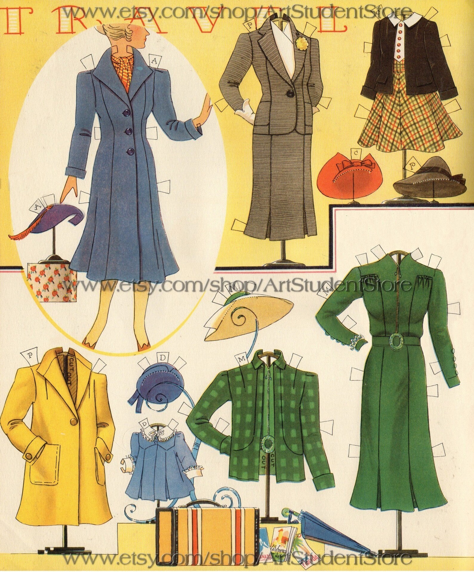 Printable Pdf, Vintage Paper Baileys Fashion Shop - Etsy