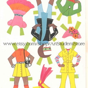 Pdf Printable Digital, Vintage Paper Dolls Ms. Girls Career Clothes ...