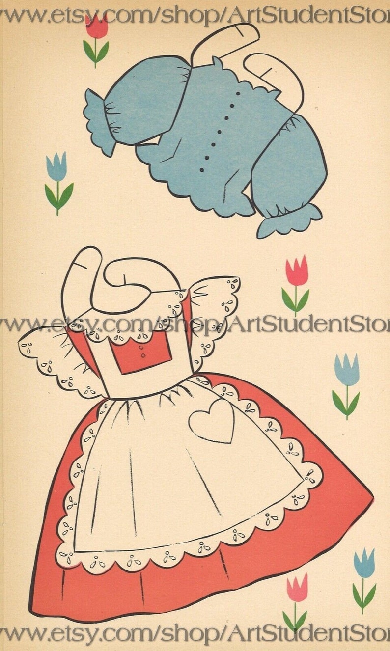 Vintage Paper Doll Dutch Treat, Pdf Instant - Etsy