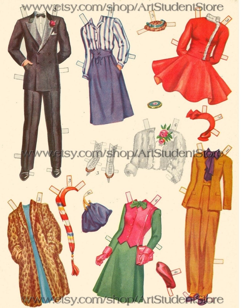 Pdf Instant, Vintage Paper Dolls Wardrobe Box - Etsy