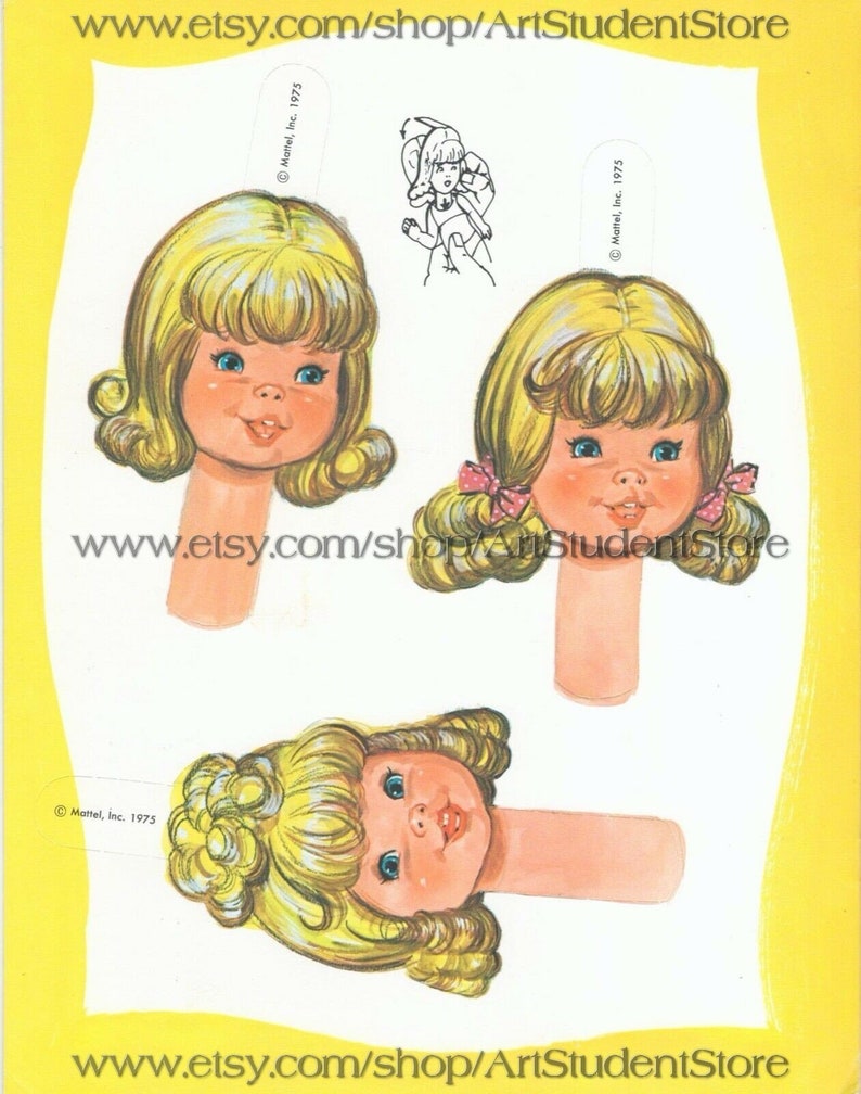 Paper Vintage Dolls Printable Pdf Digital Cathy Quick Curl | Etsy