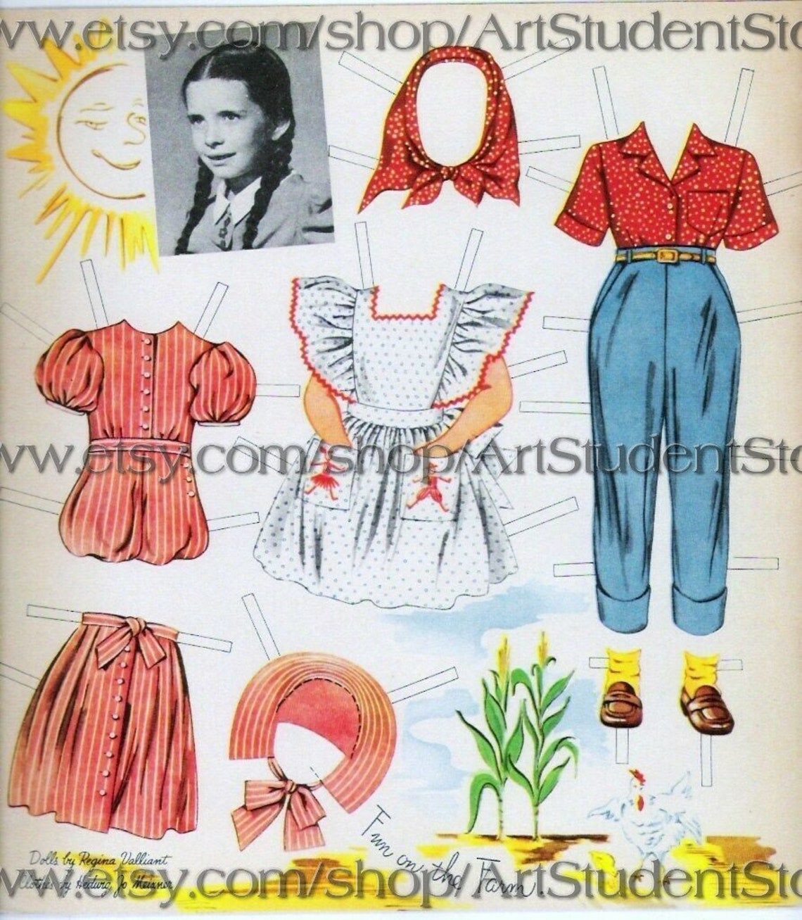 Vintage Paper Dolls Margaret O'brien 1946printable - Etsy