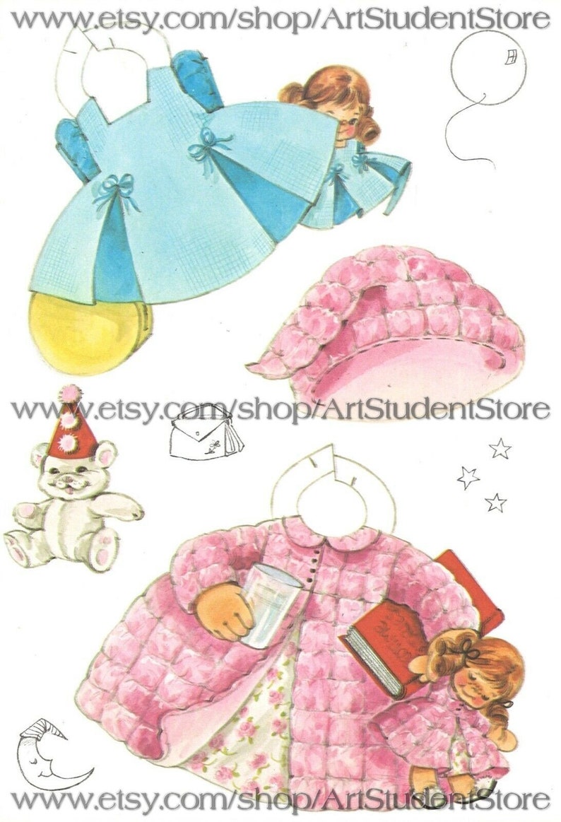 Pdf Printable Digital Vintage Paper Dolls Toodles the Doll - Etsy