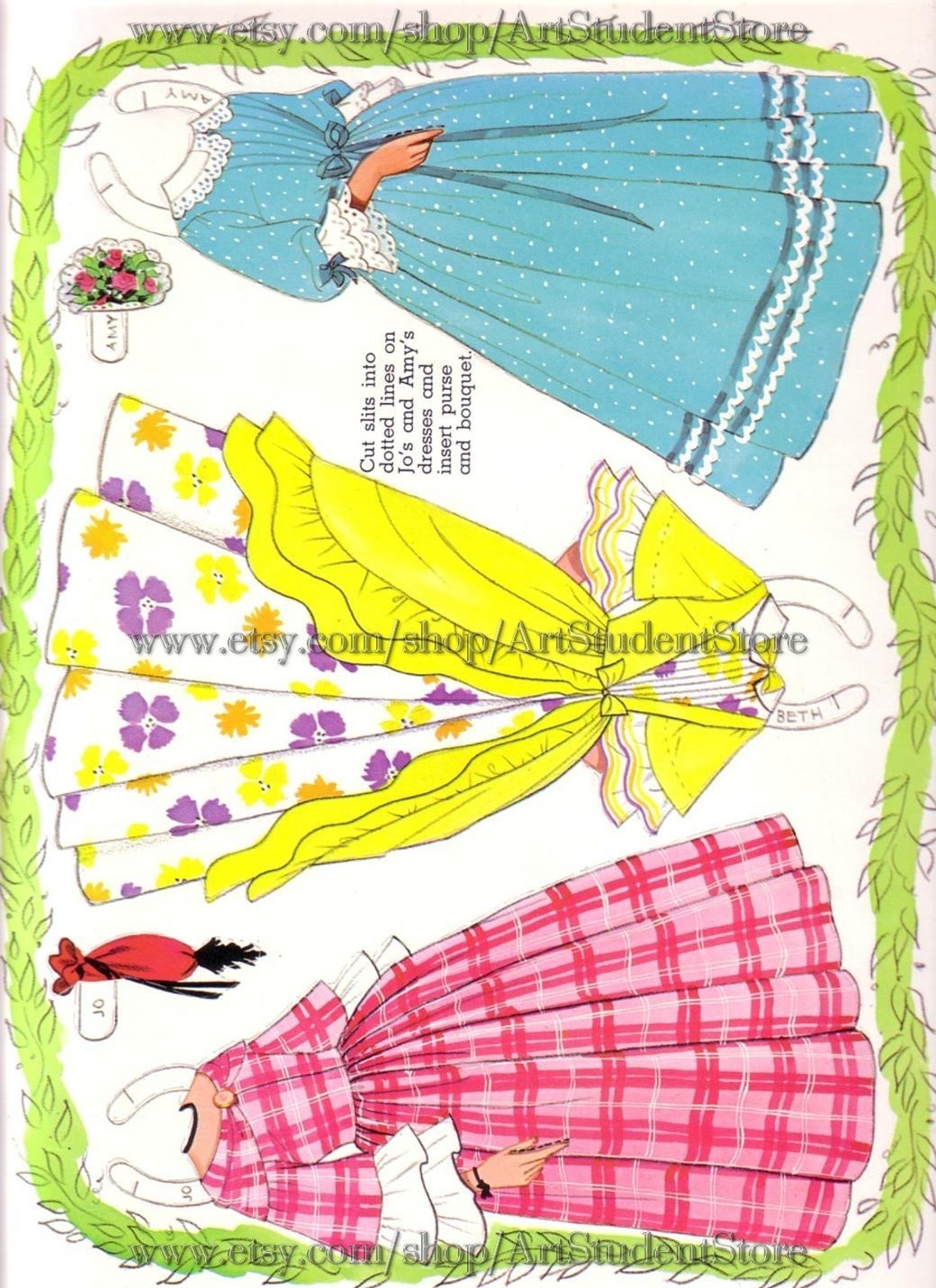 Pdf Printable Digital, Vintage Paper Dolls Little Women - Etsy