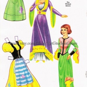 Pdf Printable Digital, Vintage Paper Dolls Cinderella - Etsy