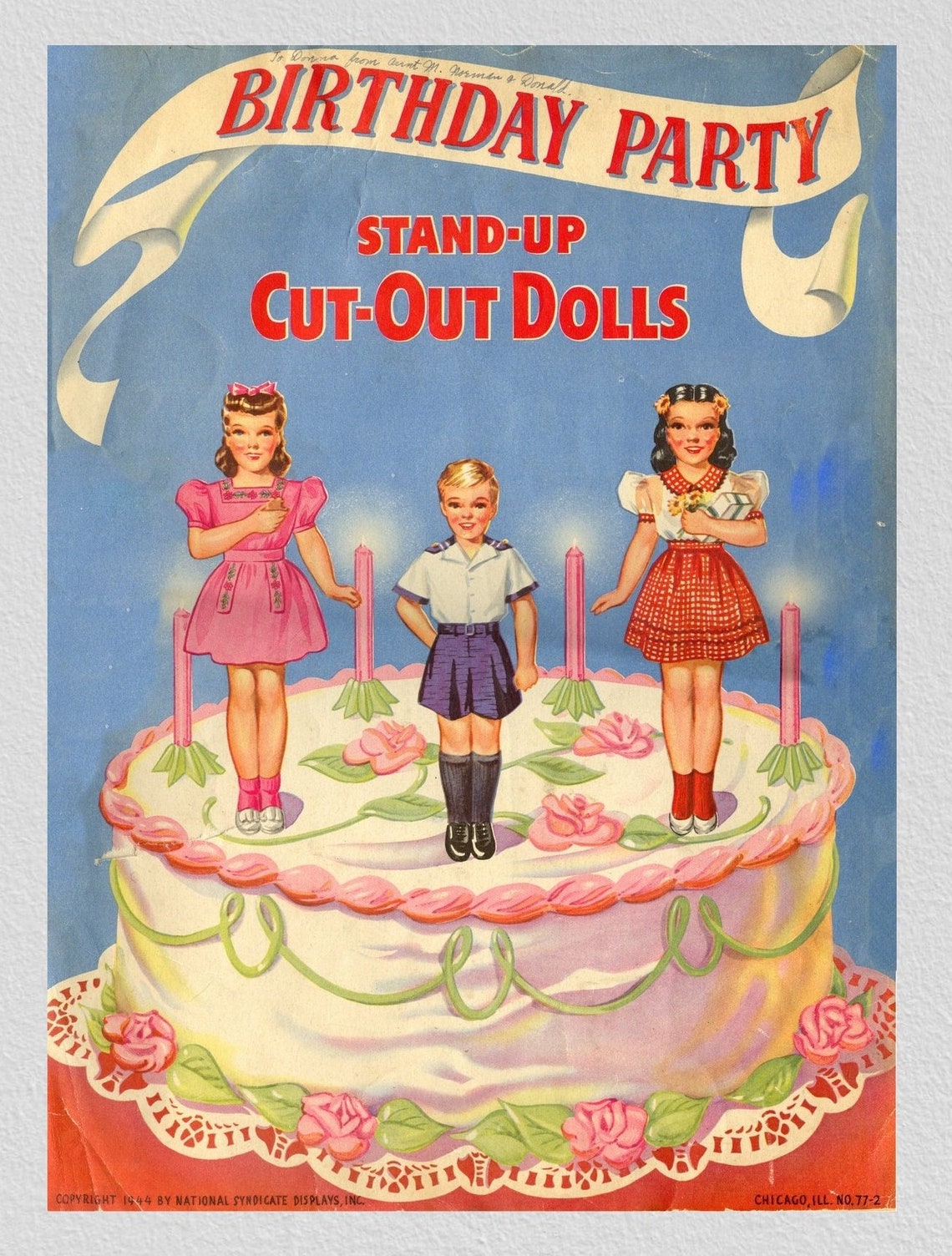 Pdf Printable Digital Vintage Paper Birthday Party Stand-up - Etsy