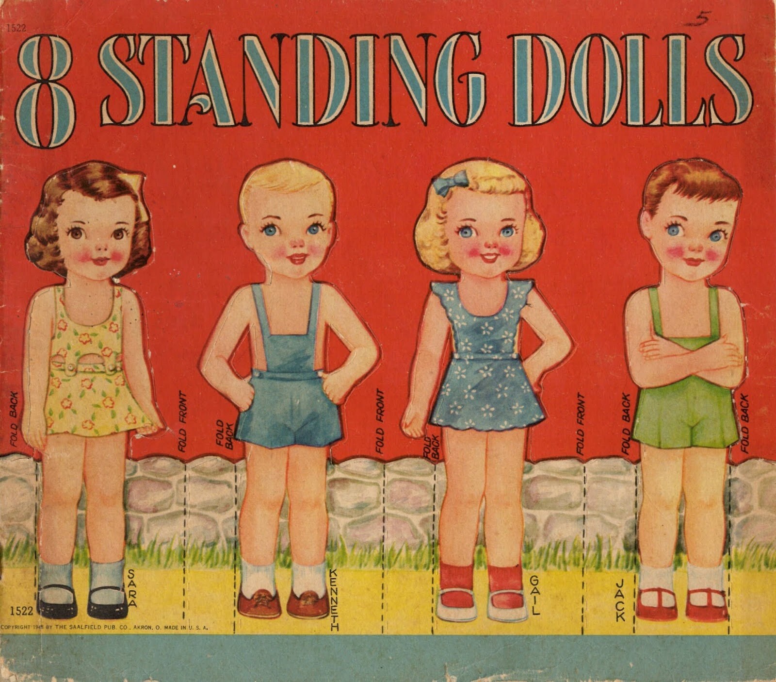 Printable Digital Pdf Vintage Paper Dolls 8 Standing Dolls - Etsy