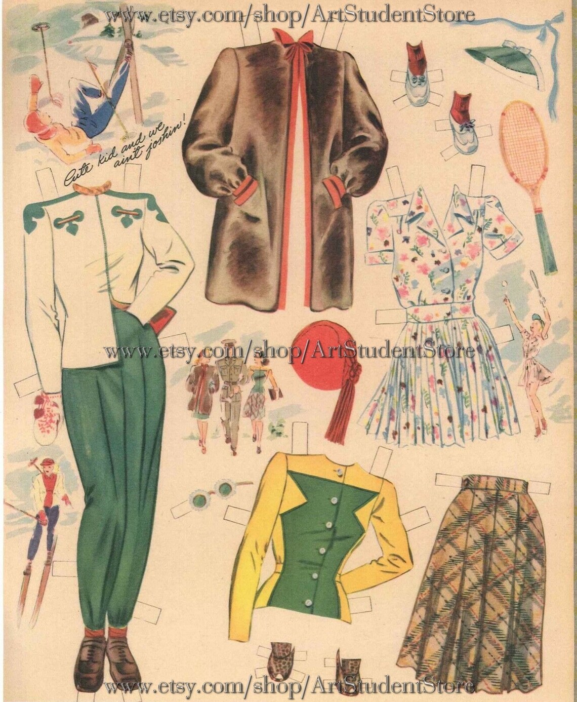 Retro Paper Dolls Bob Hope Lamour Paper Doll 1942 - Etsy
