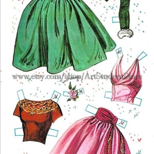 Pdf Printable Digital, Vintage Paper Dolls Prom Time - Etsy