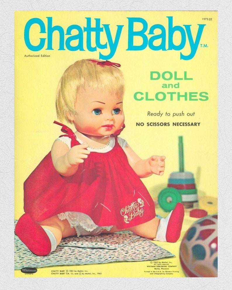 Printable Digital Pdf Vintage Paper Dolls Chatty Baby - Etsy