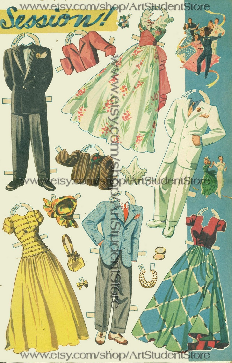 Pdf Instant, Vintage Paper Dolls Sub Debs Teenage Life - Etsy