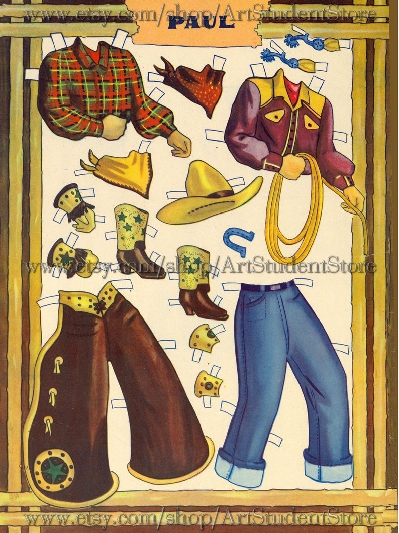 Pdf Instant Digital Vintage Paper Dolls Big Round-up - Etsy