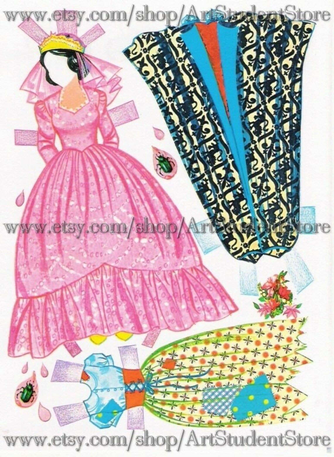 Pdf Printable Digital Vintage Paper Dolls White & the Seven - Etsy