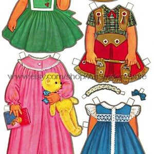 Vintage Paper Dolls Vicky's New Clothes,printable Digital Pdf - Etsy
