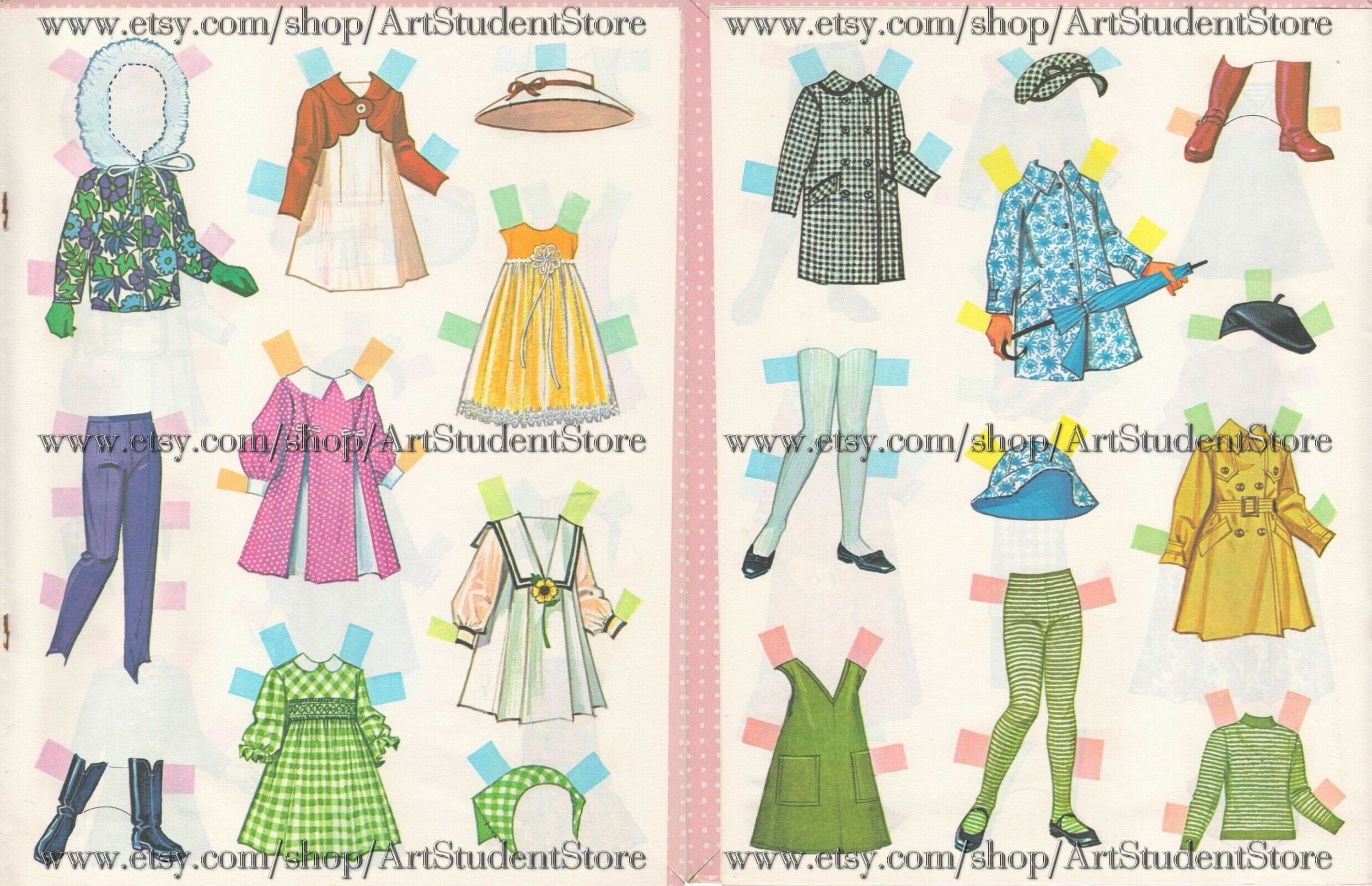 Vintage Paper Dolls Heidi Pocketbook Toy Doll C. 1966pdf - Etsy