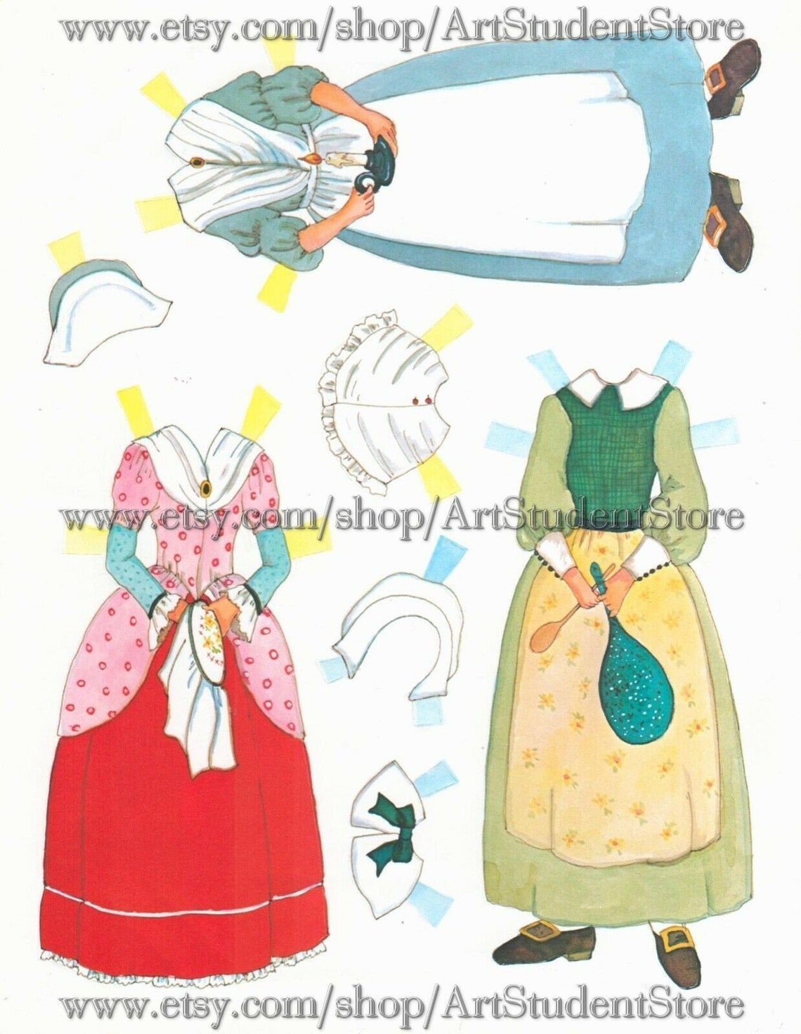 Printable Digital Pdf Instant Vintage Paper Dolls American | Etsy