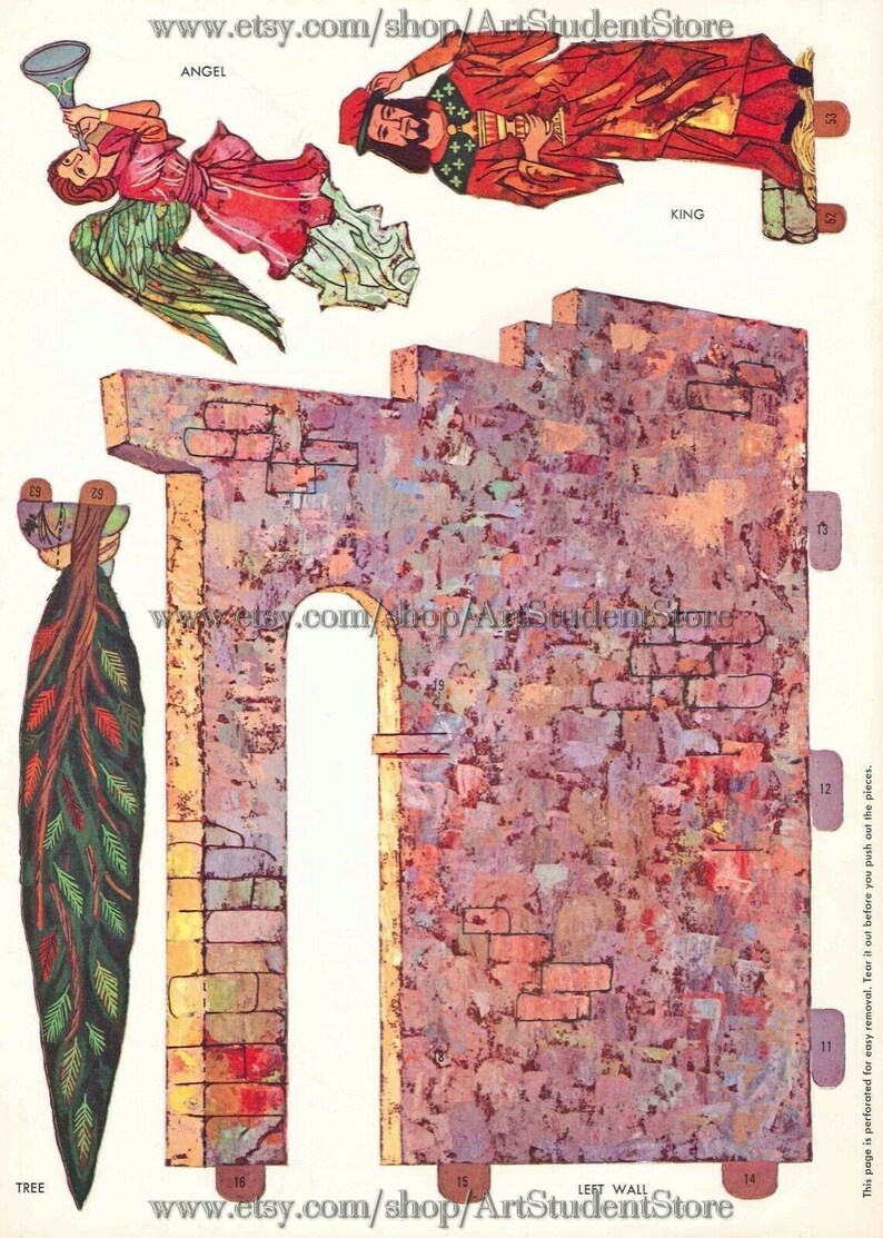 Pdf Printable Digital Vintage Paper Dolls MANGER Christmas - Etsy