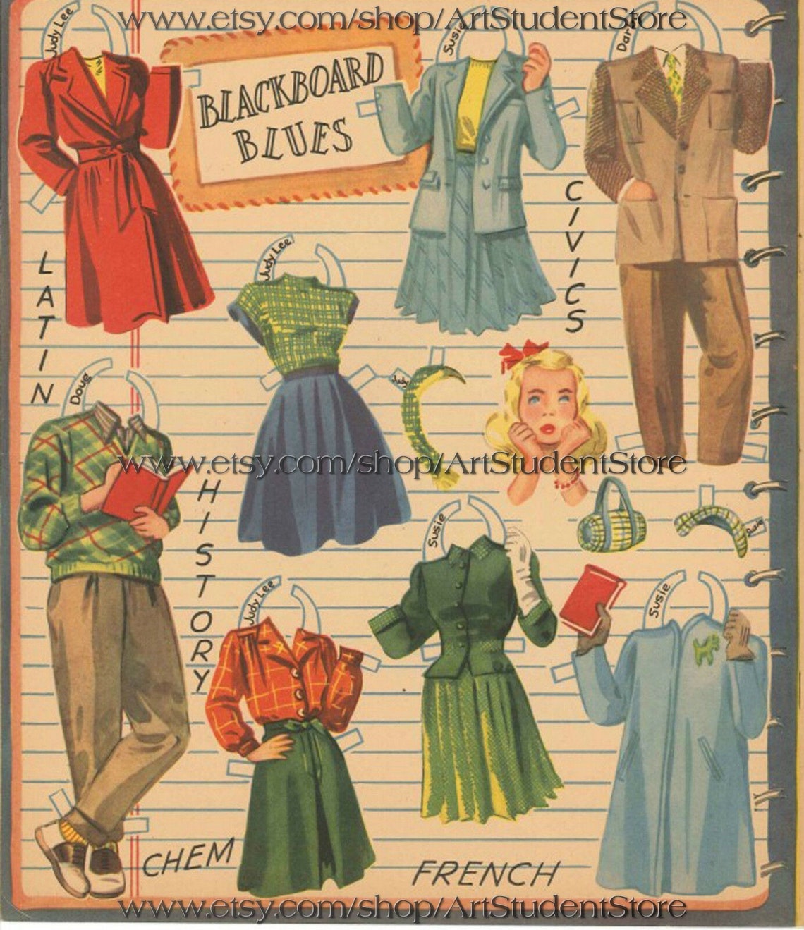 Printable Pdf Vintage Paper Movie Starlets 1946 | Etsy