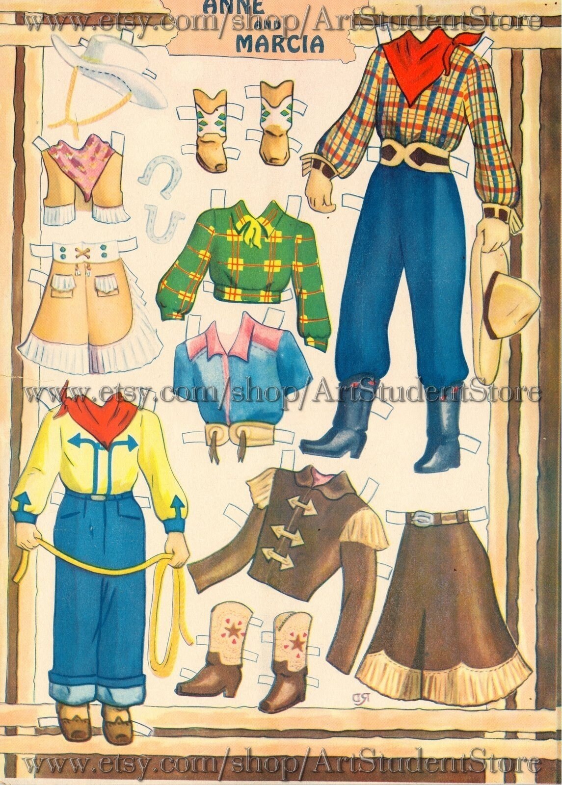 Pdf Instant Digital Vintage Paper Dolls Big Round-up - Etsy
