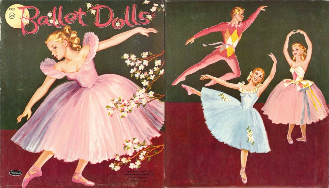Vintage Paper Dolls Ballet Dolls C. 1957 PDF - Etsy