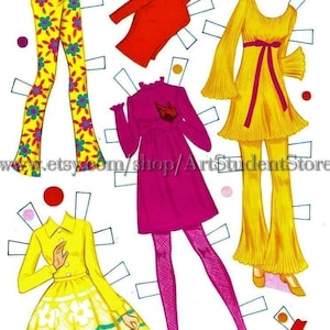 Printable Digital Pdf, Instant Vintage Paper Dolls World of Barbie 1971 - Etsy