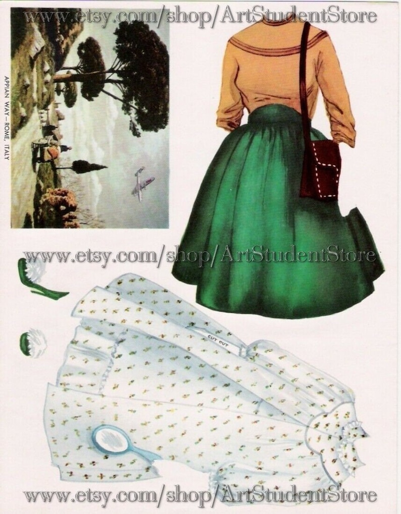 Pdf Printable Digital Vintage Paper Dolls TWA MISS - Etsy