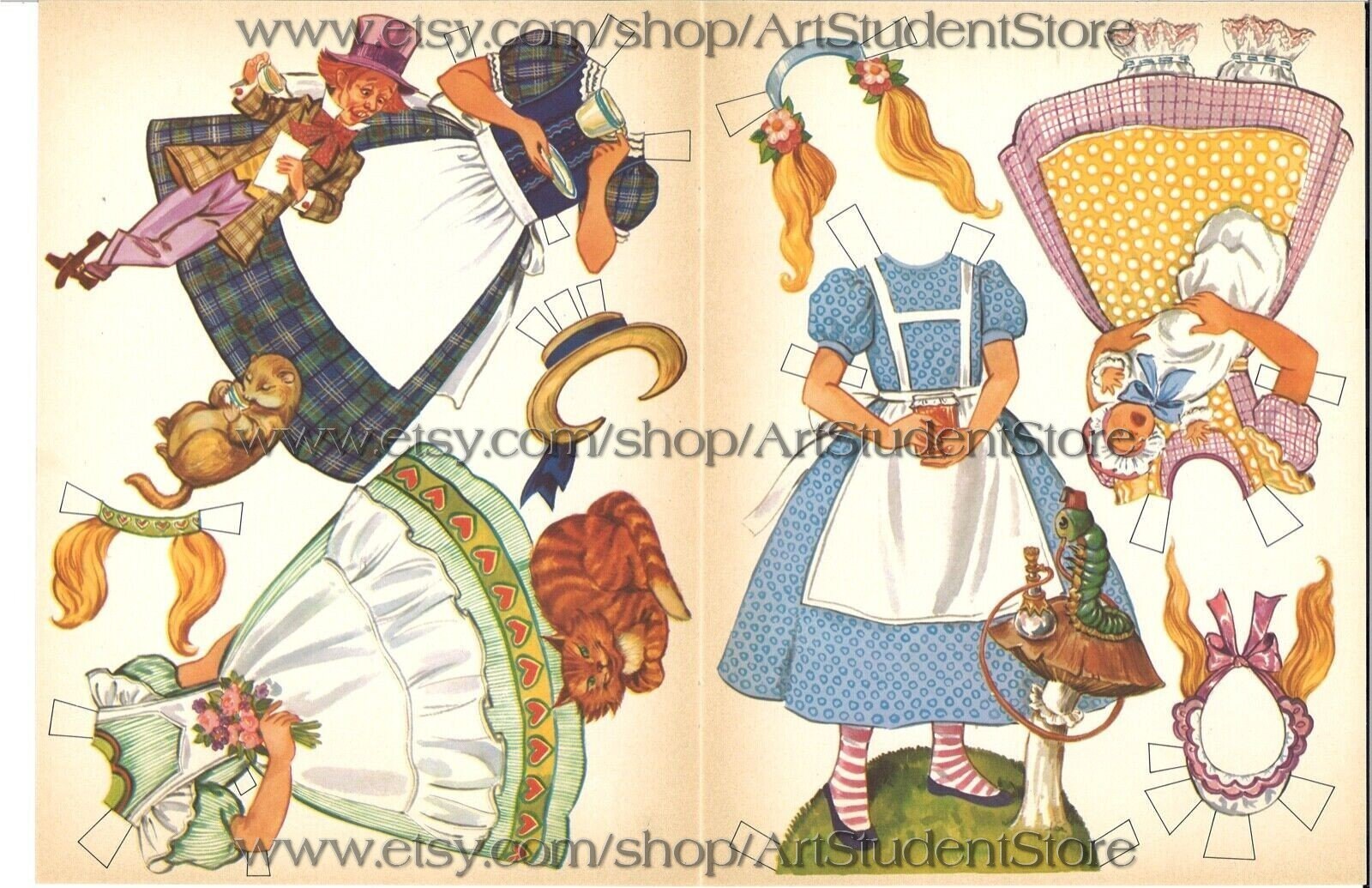 Pdf Printable Digital Set Vintage Paper Dolls - Etsy