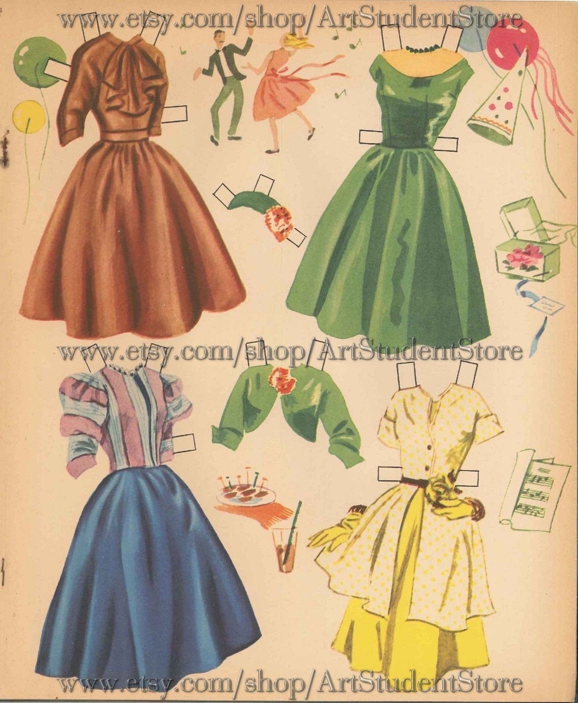 Pdf Printable Digital Vintage Paper Dolls Jane Powell - Etsy