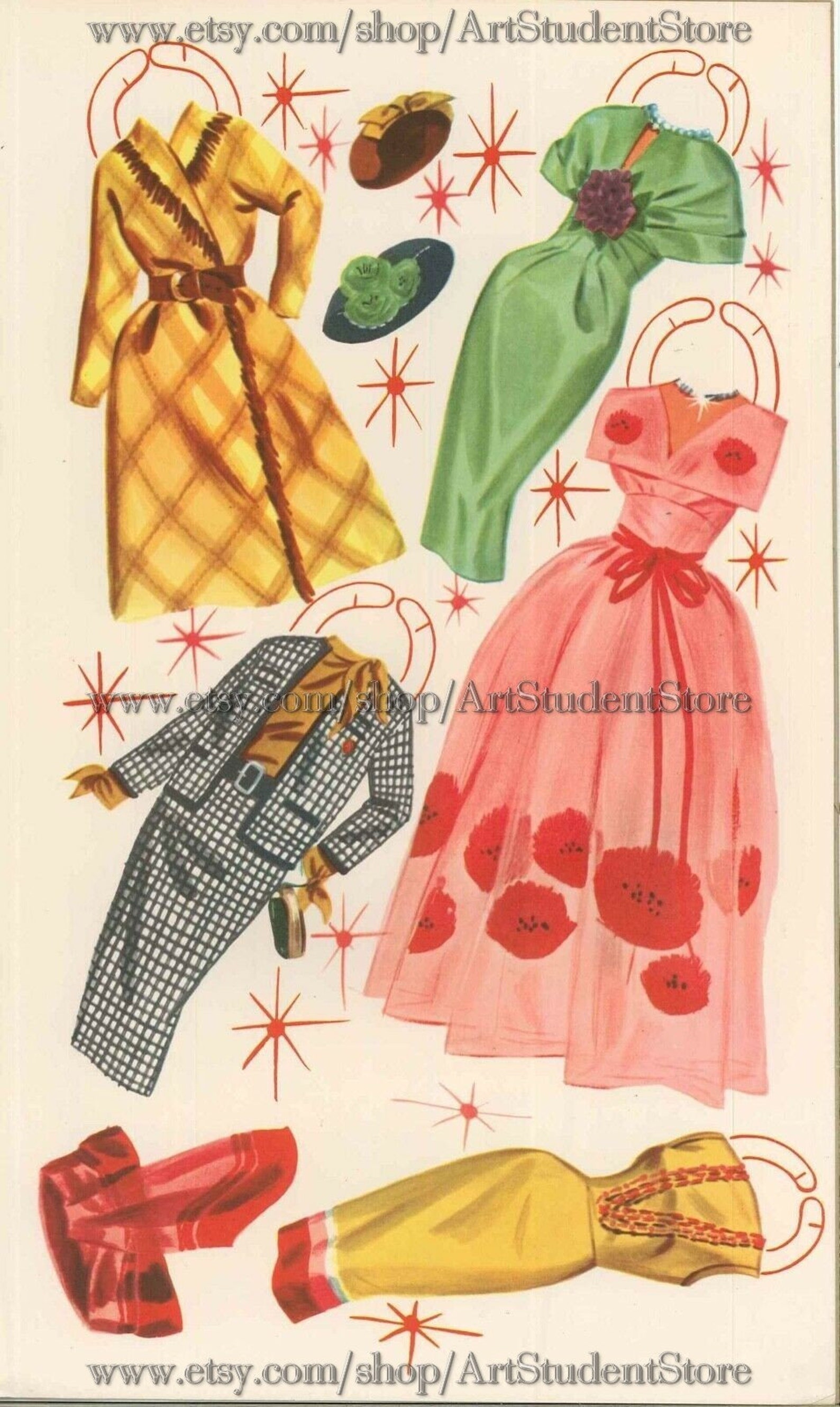 Pdf Printable Digital Vintage Paper Dolls Dona - Etsy